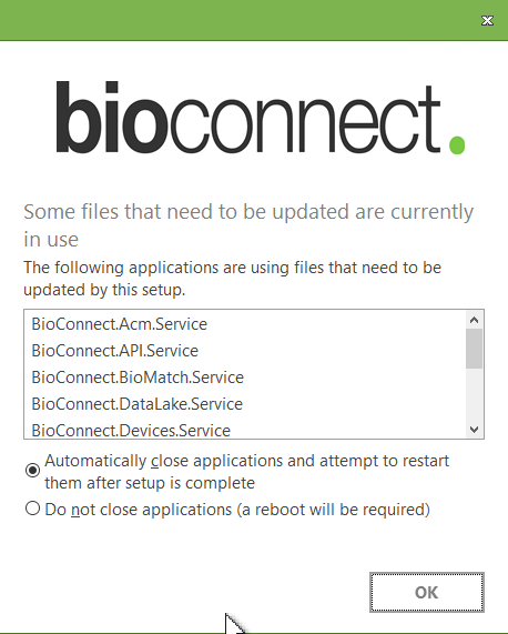 How to Upgrade your BioConnect Enterprise Software