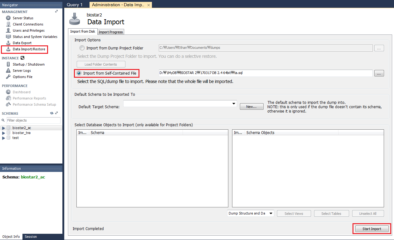 How to Backup and Restore the Database [BioStar 2] - MariaDB database (default)