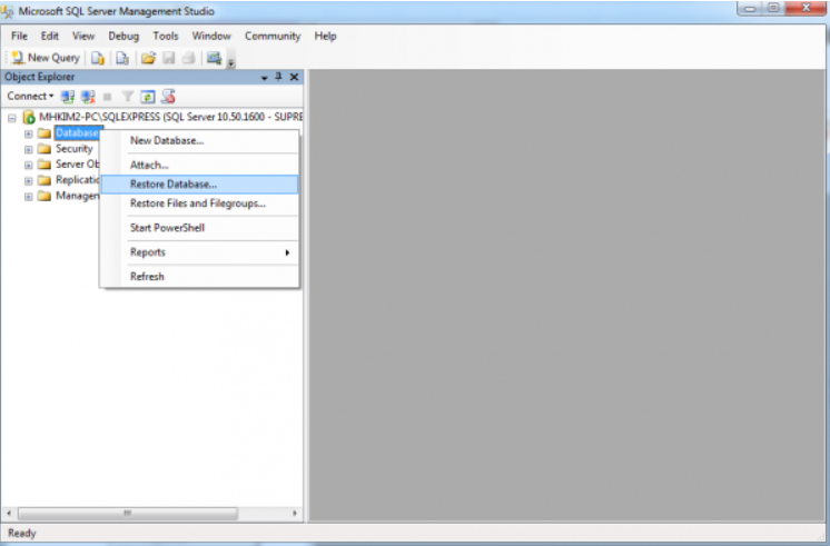 How to Backup and Restore the Database [BioStar 2] - MSSQL database