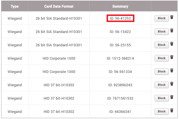Understanding wiegand output per authentication mode BioStar 2
