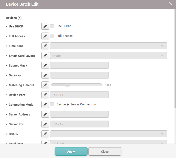 How to batch edit devices