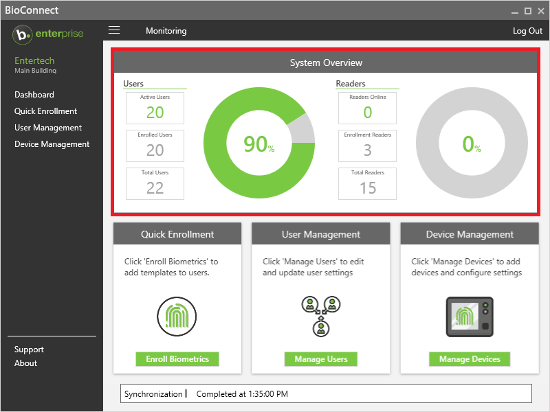 Basic Features of BioConnect Enterprise