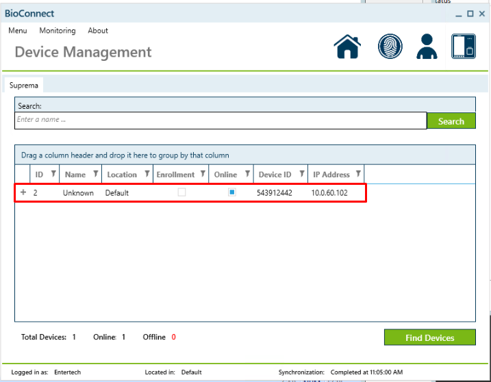 How to Add a Device into BioConnect