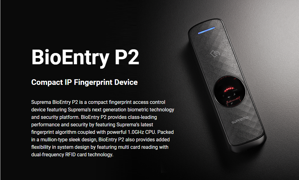 BioEntry P2 - Installation Guide