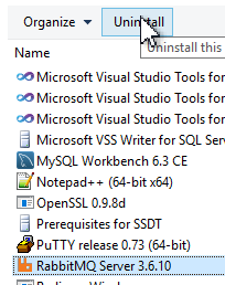 How to Uninstall RabbitMQ