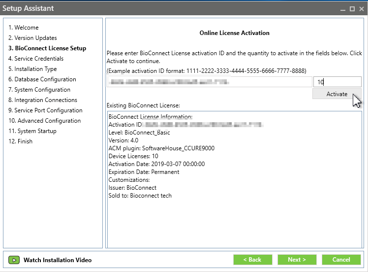 License Activation and Expansion in Bioconnect Enterprise