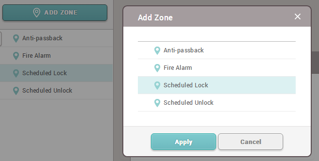 How to configure a Scheduled Lock/Unlock Zone