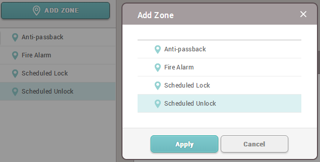 How to configure a Scheduled Lock/Unlock Zone