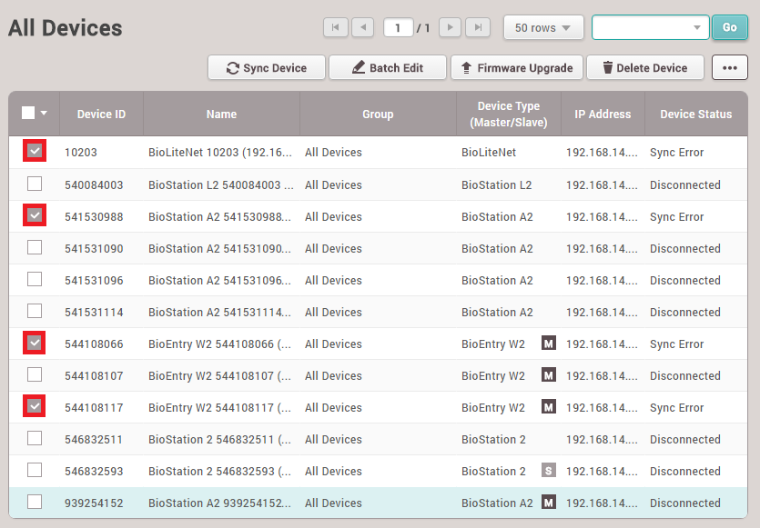 How to batch edit devices