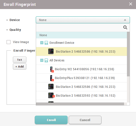 How to register an enrollment device