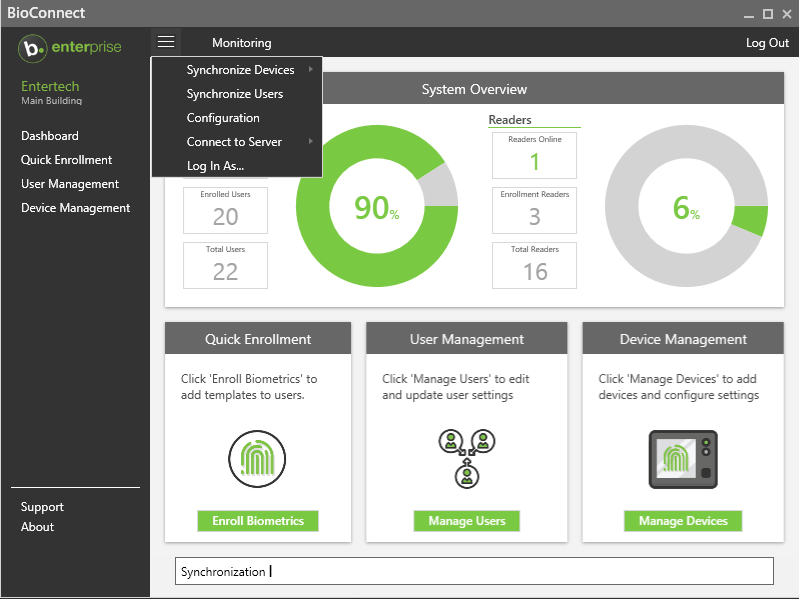 Basic Features of BioConnect Enterprise