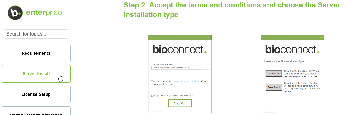 How to Install or Upgrade to BioConnect Version 4.5 or higher